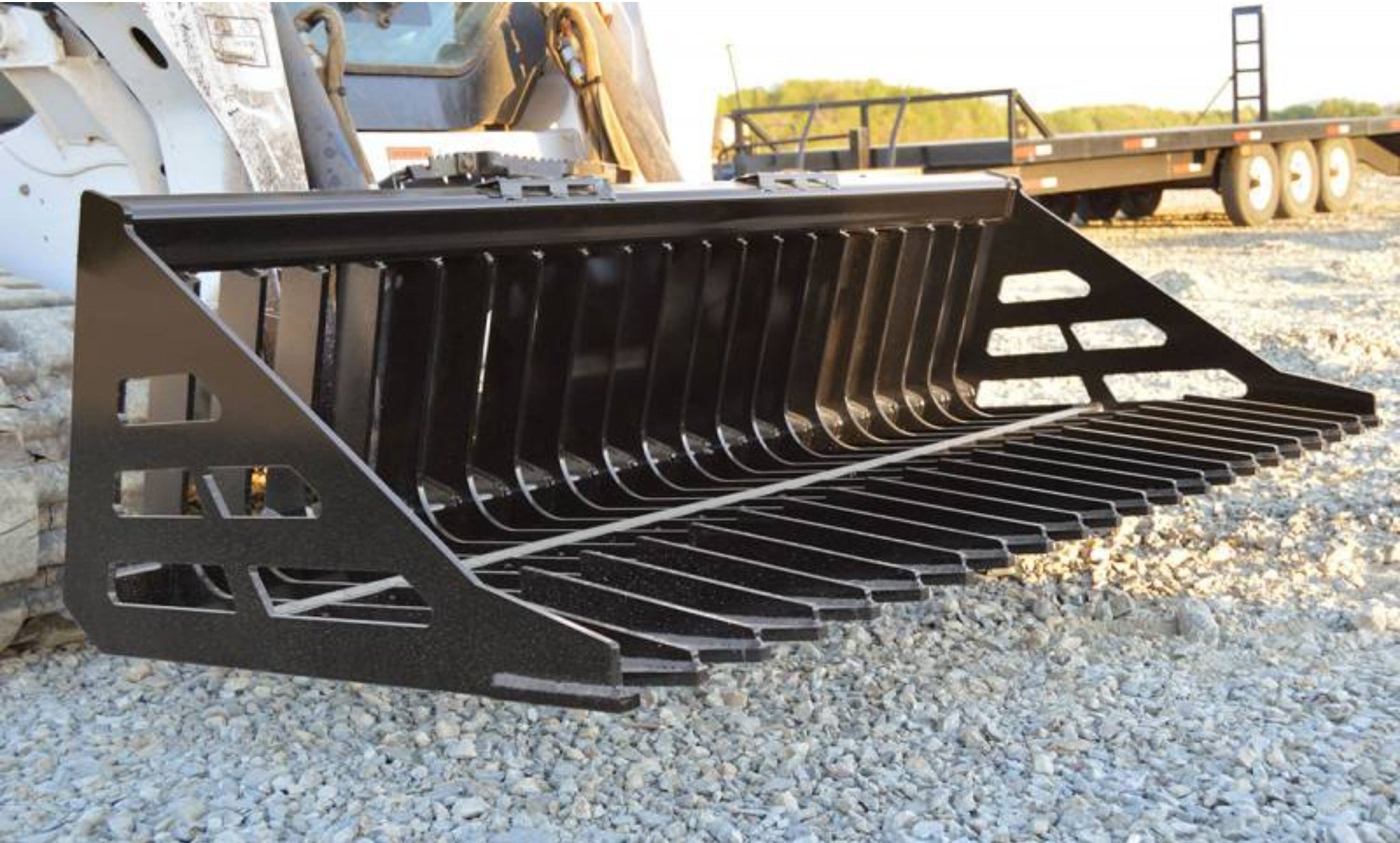 Loflin Fabrication Skid Steer Rock Bucket – Carson Attachments