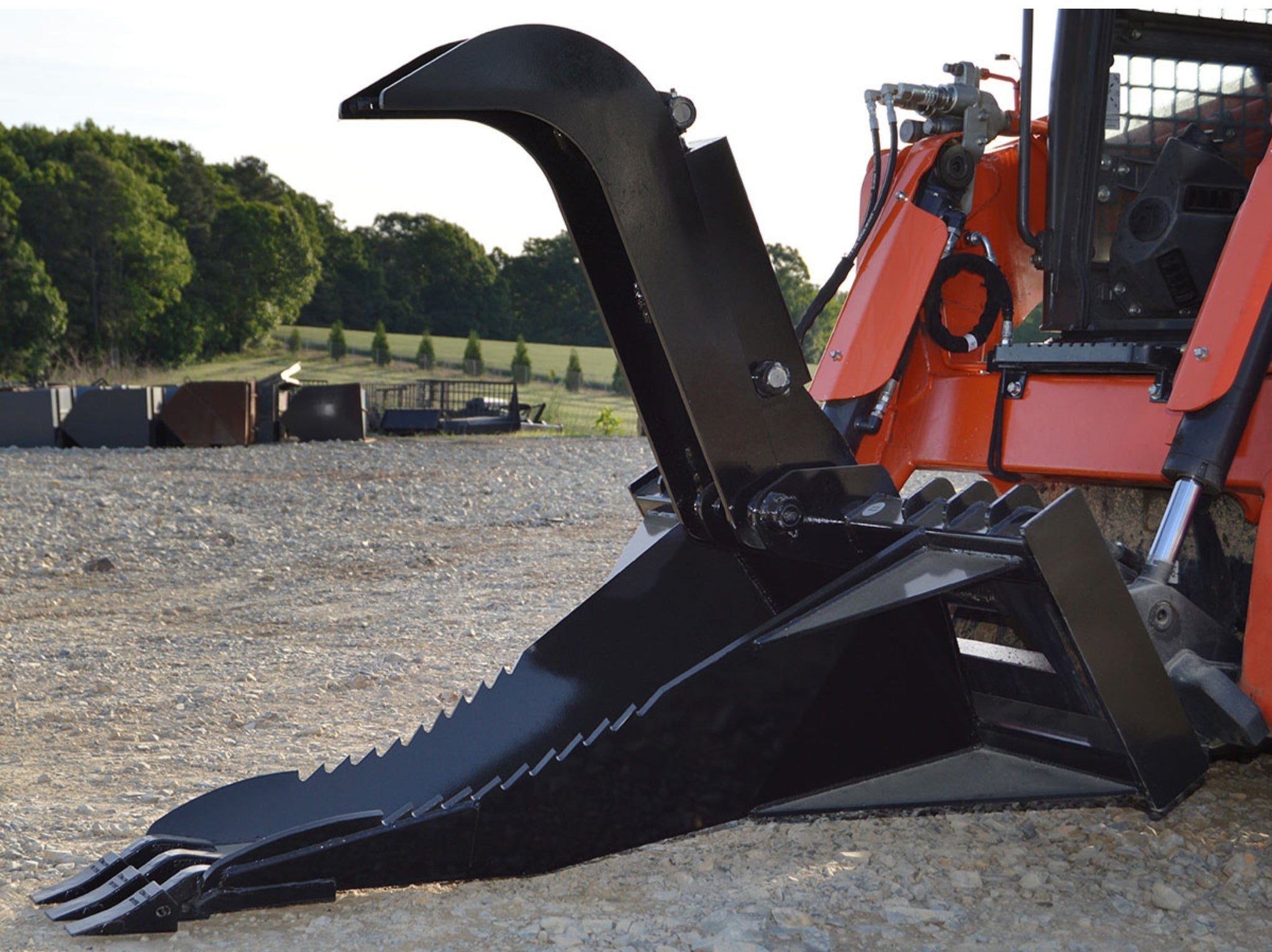 Loflin Fabrication Skid Steer Stump Bucket Grapple – Carson Attachments